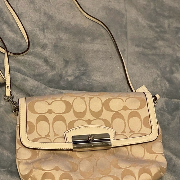 Coach | Bags | Coach Cream Shoulder Bag | Poshmark
